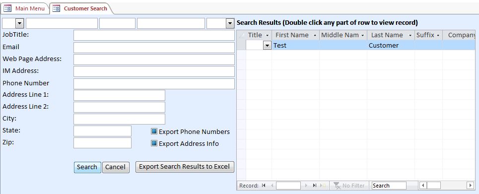 Microsoft Access Massage Therapist Appointment Tracking Database | WSI